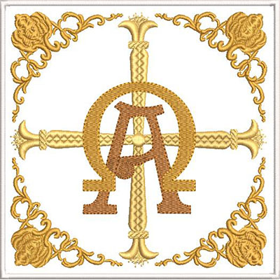 Embroidery Design Altar Alpha And Omega 519