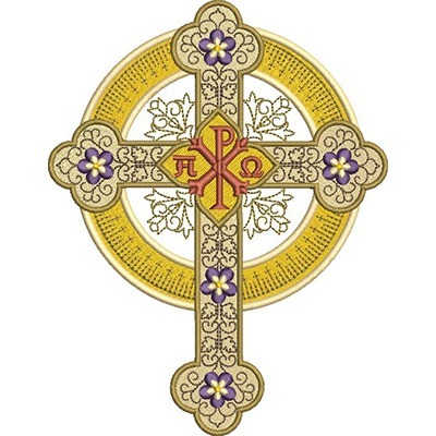 Decorated Cross Px Alpha And Omega