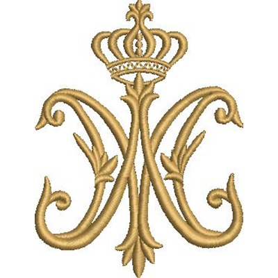 Ave Maria Symbol With Crown
