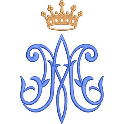 Marian Embroidery With Crown