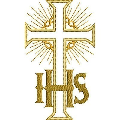 Cross With Crown Of Thorns Ihs 15 Cm