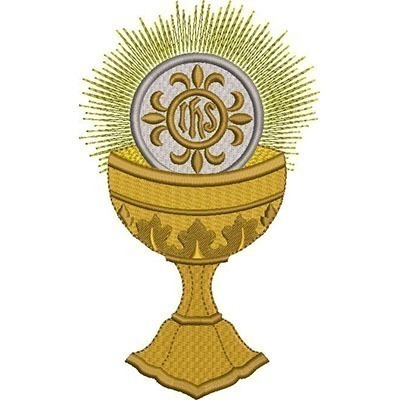 Cálice Com Hóstia Consagrada 18 Cm