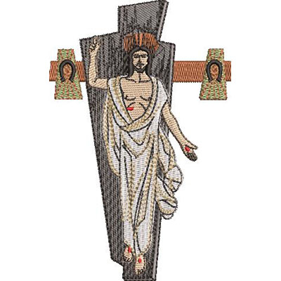 Embroidery Design Jesus Christ Resurrected 12 Cm