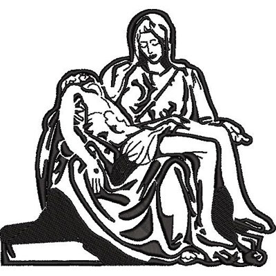 Embroidery Design Pietá 14 Cm