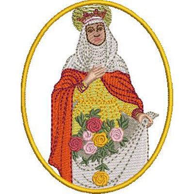 Matriz De Bordado Medalha Santa Isabel 10 Cm