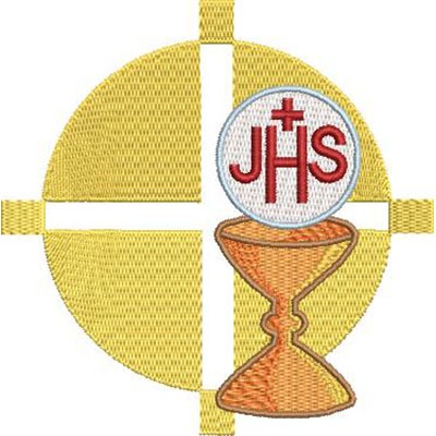 Matriz De Bordado Cálice Com Hóstia Consagrada 10 Cm