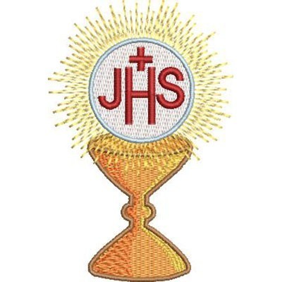 Matriz De Bordado Cálice Com Hóstia Consagrada 10 Cm