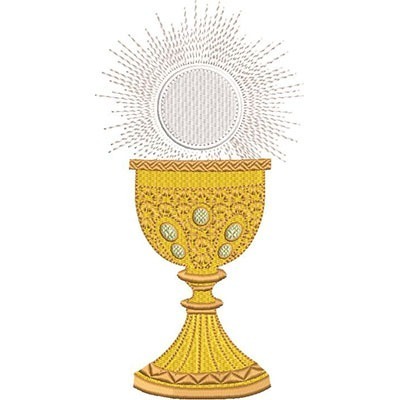 Matriz De Bordado Cálice Com Hóstia Consagrada 19 Cm 2