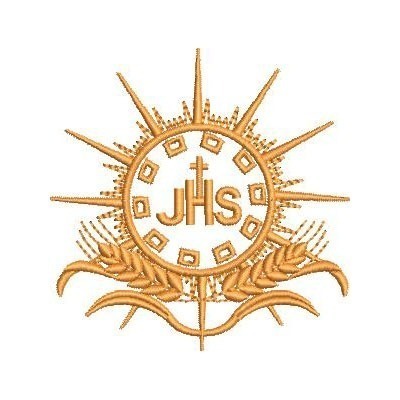 Matriz De Bordado Jhs Hóstia Com Trigos