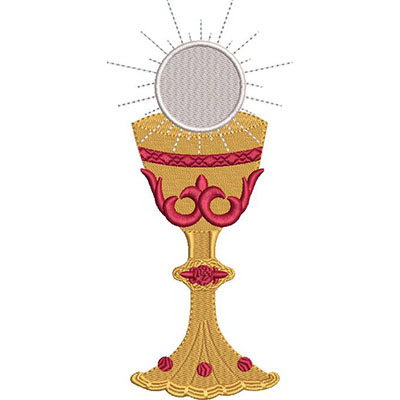 Matriz De Bordado Cálice Com Hóstia Consagrada 18 Cm