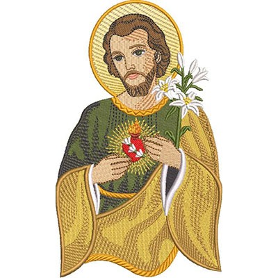 Embroidery Design Most Chaste Heart Of Joseph 18 Cm