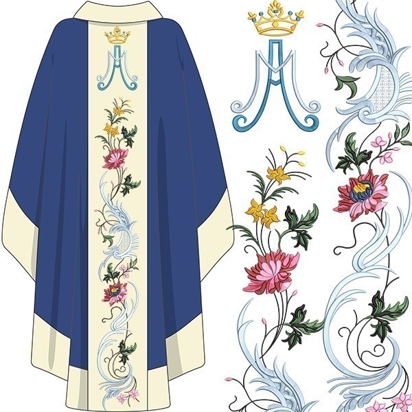 Embroidery Design Mariano Floral Gallon Set 1.20 Meter