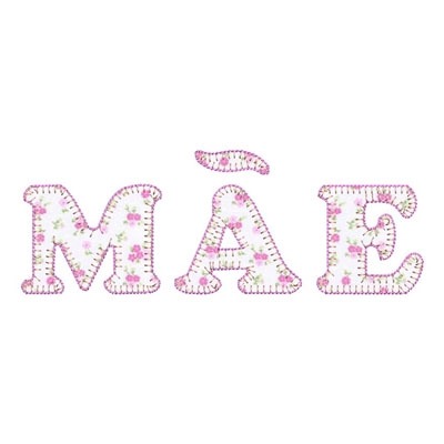 Mãe Letras Patchcolagem